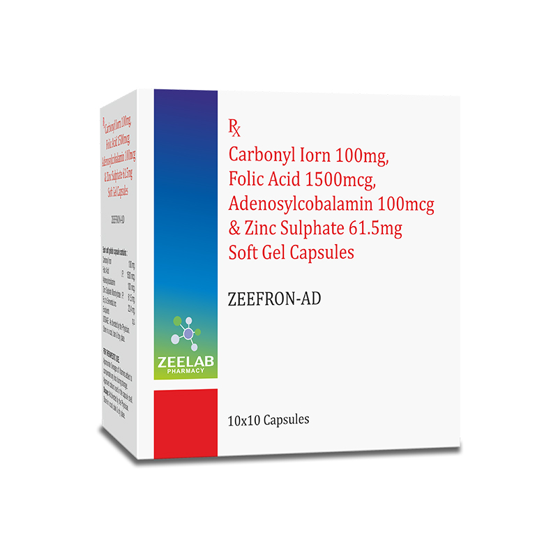 Zeefron AD Iron Supplement Capsules - Price, Uses, Dosage