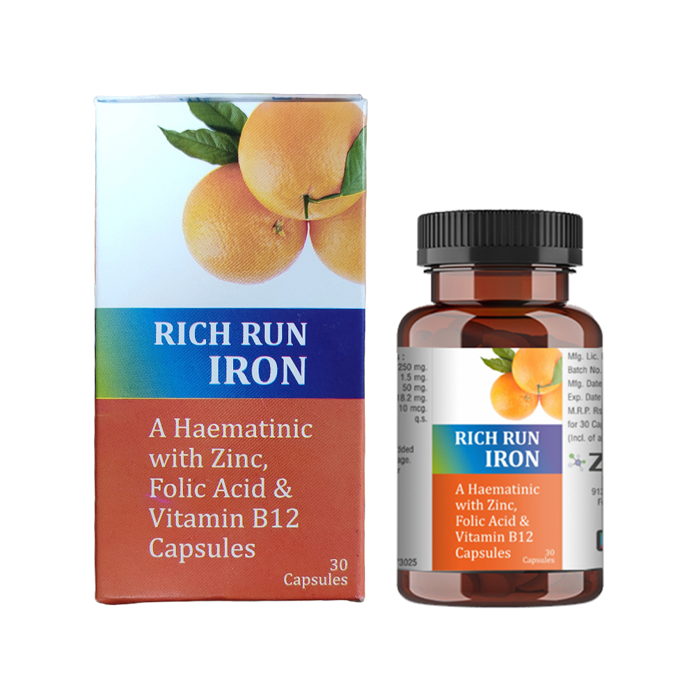 Rich Run Iron Capsule – Price, Uses, Benefits, and Side Effects