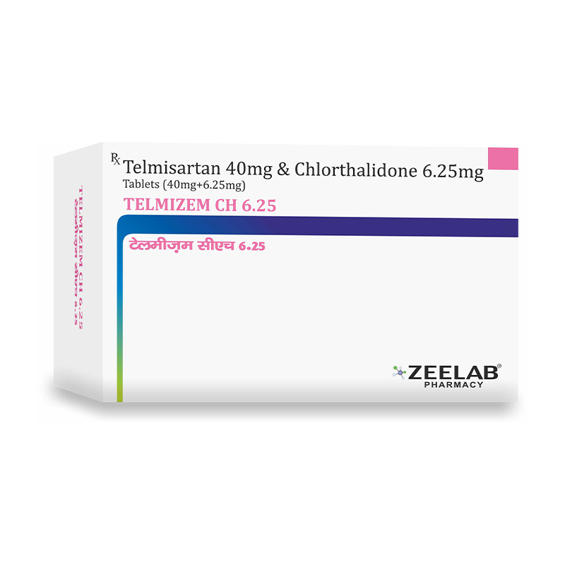 Telmizem CH 6.25 Tablet - Price, Uses, Benefits and Side Effects