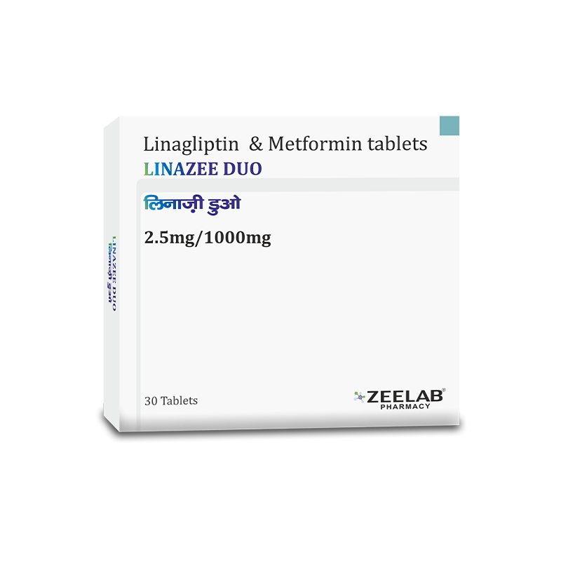 Buy Linazee Duo Tablet 2.5mg/1000mg | Medicine for Diabetes - ZEELAB ...