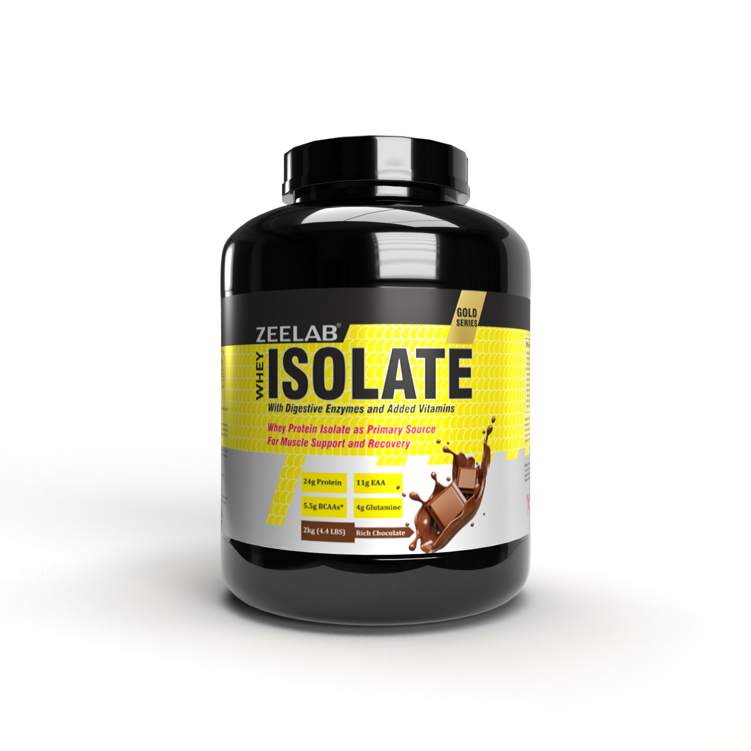 ZEELAB Whey Protein Isolate Powder Rich Chocolate 2kg