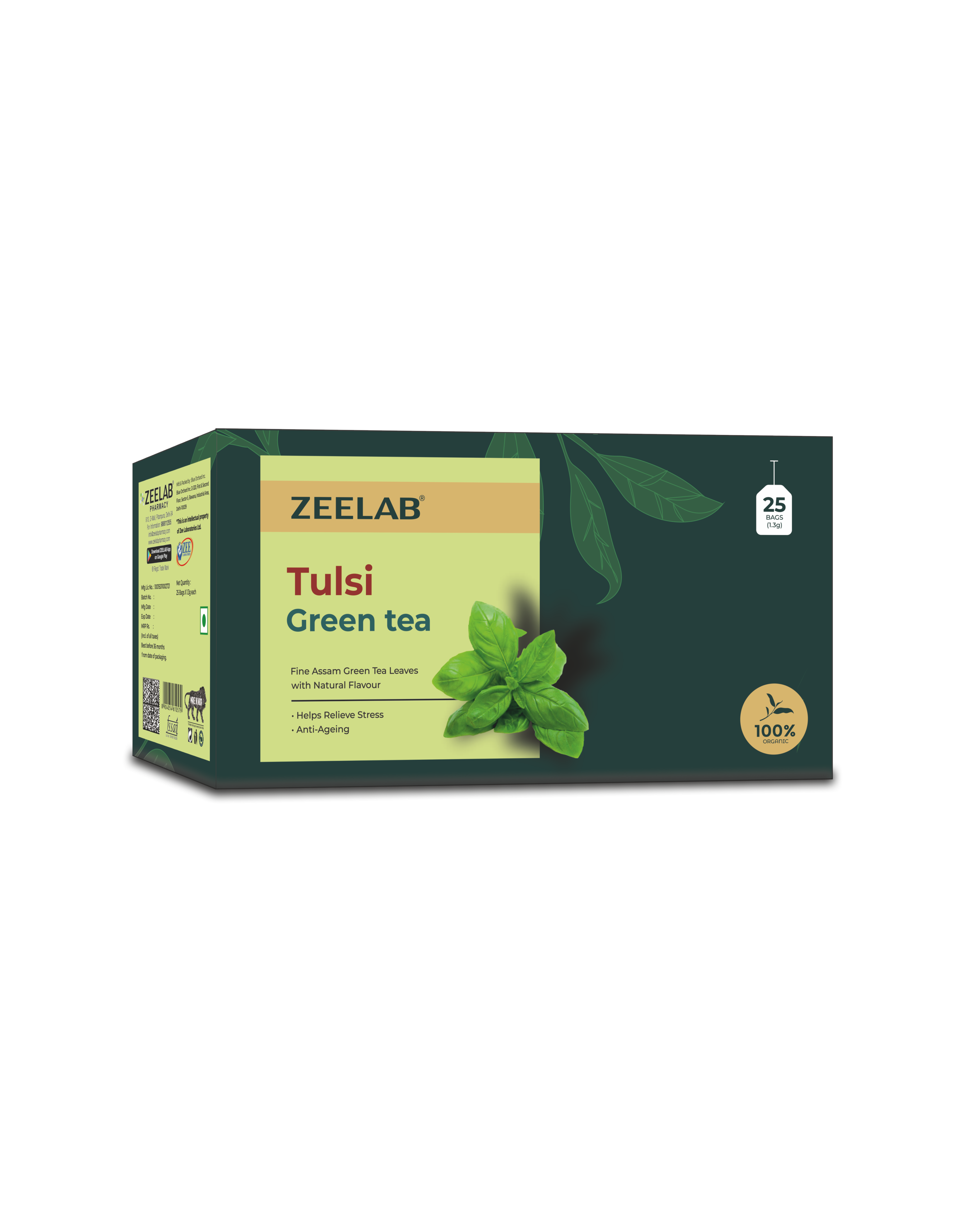 Buy Zeelab Tulsi Green Tea Bags Online in India