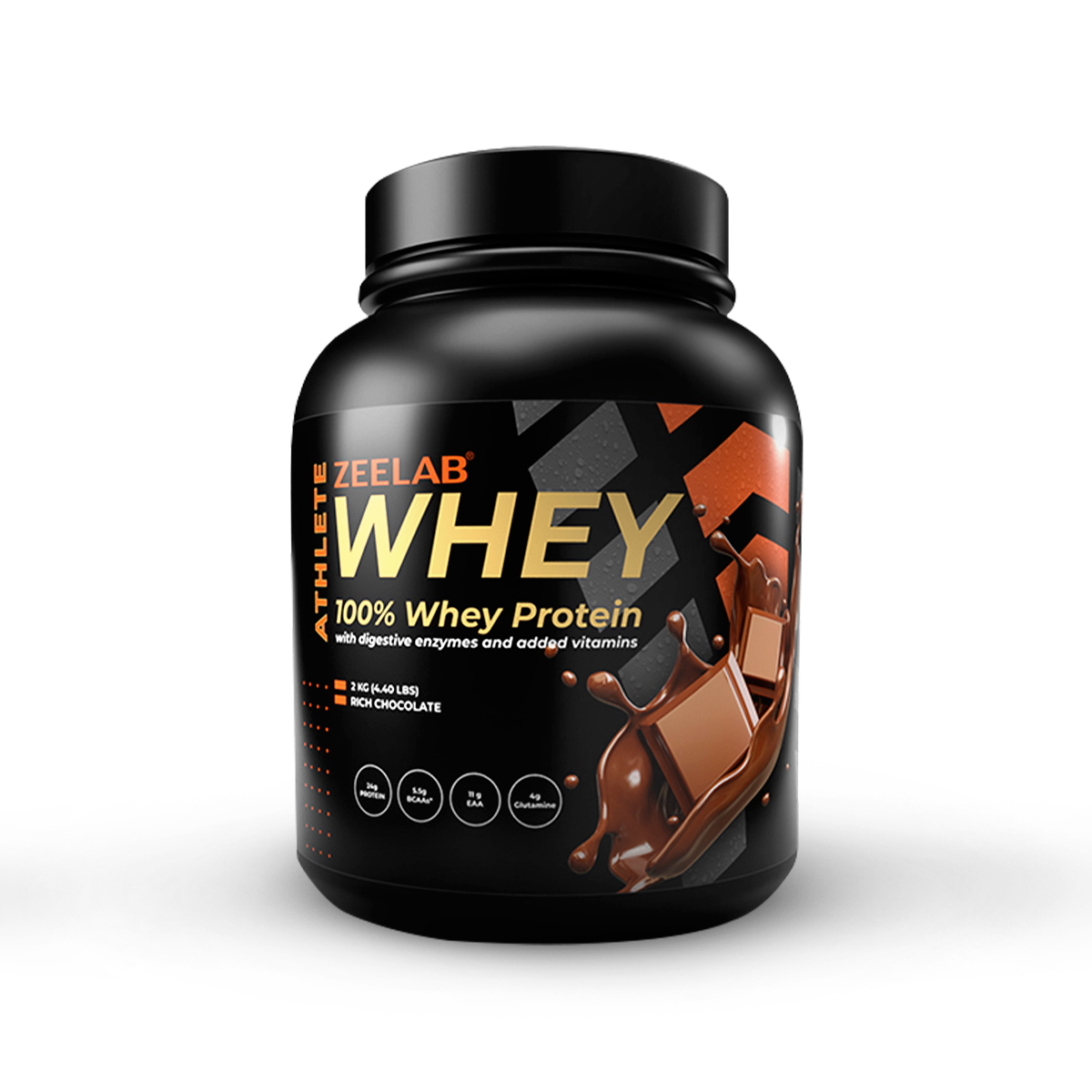 Buy Zeelab Athlete Rich Chocolate 100% Whey Protein 2kg Online