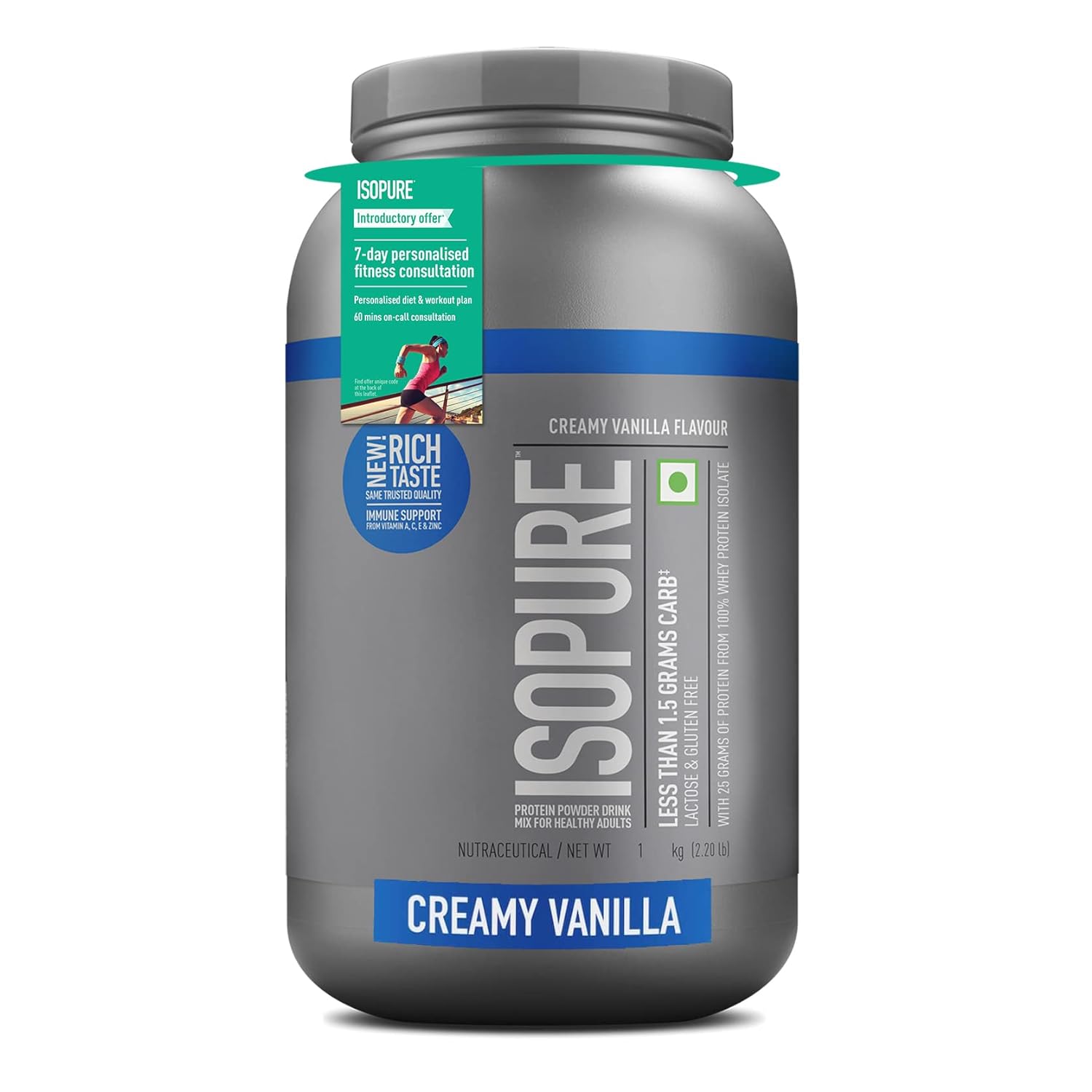 Buy Isopure Protein Powder Isolate, Creamy Vanilla from Zeelab Pharmacy
