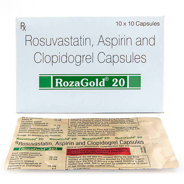 Rozagold 20 Capsule - Uses, Price, Substitute, Side Effects and Benefits