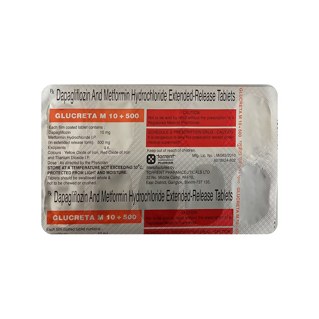 Glucreta M 10/1000 Tablet ER - Uses, Price, Substitute, Side Effects ...