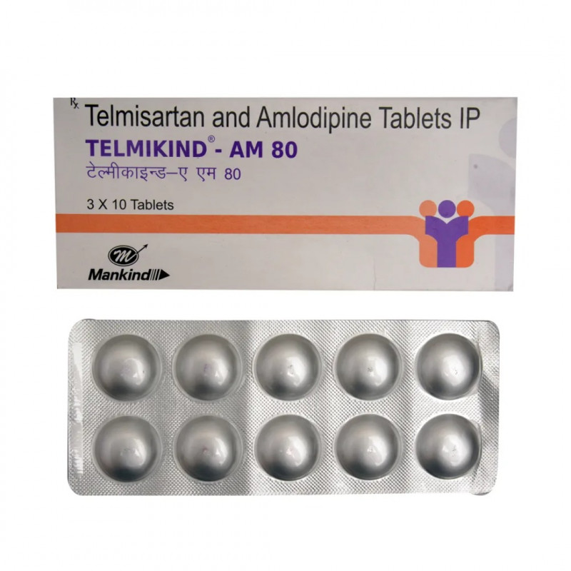 Telmikind-AM 80 Tablet - Uses, Price, Substitute, Side Effects and Benefits