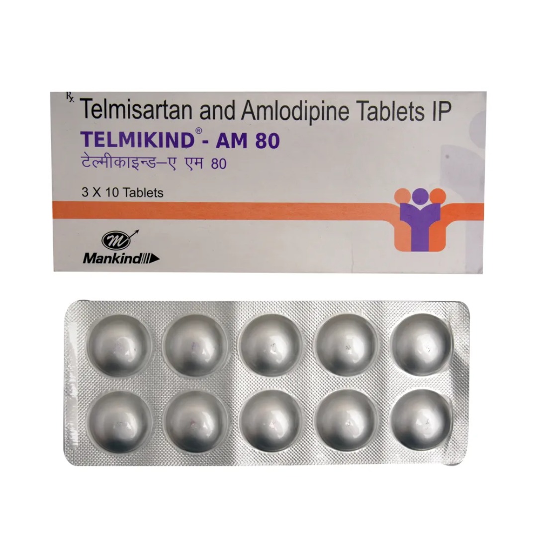 Telmikind-AM 80 Tablet - Uses, Price, Substitute, Side Effects and Benefits