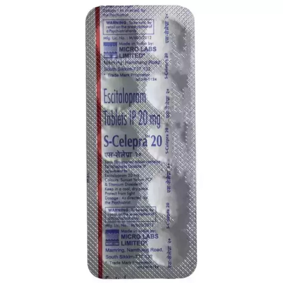 S-Celepra 20 Tablet - Uses, Price, Substitute, Side Effects and Benefits