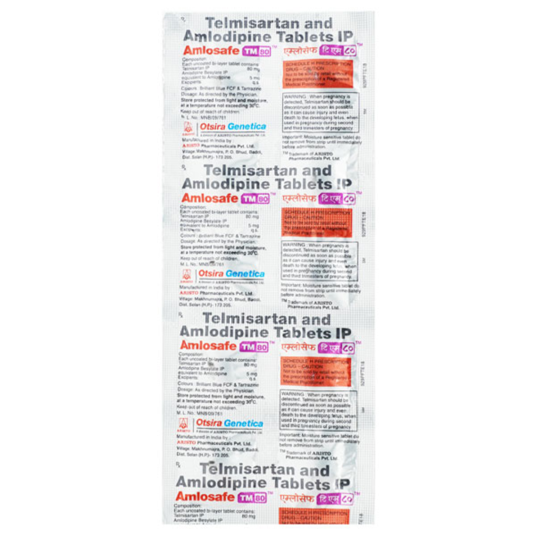 Amlosafe TM 80 Tablet - Uses, Price, Substitute, Side Effects and Benefits