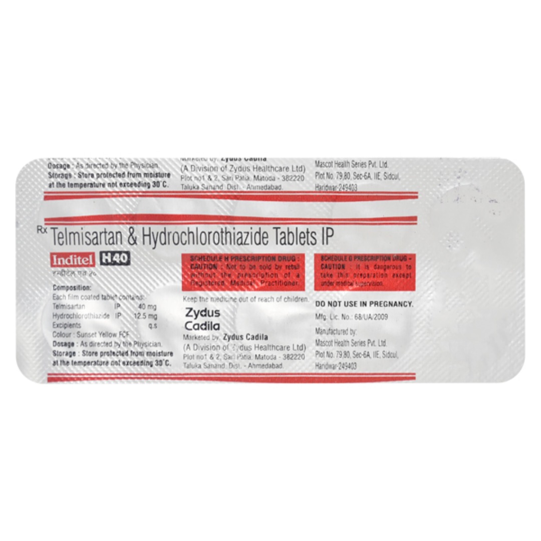 Inditel H 40 Tablet - Uses, Price, Substitute, Side Effects and Benefits