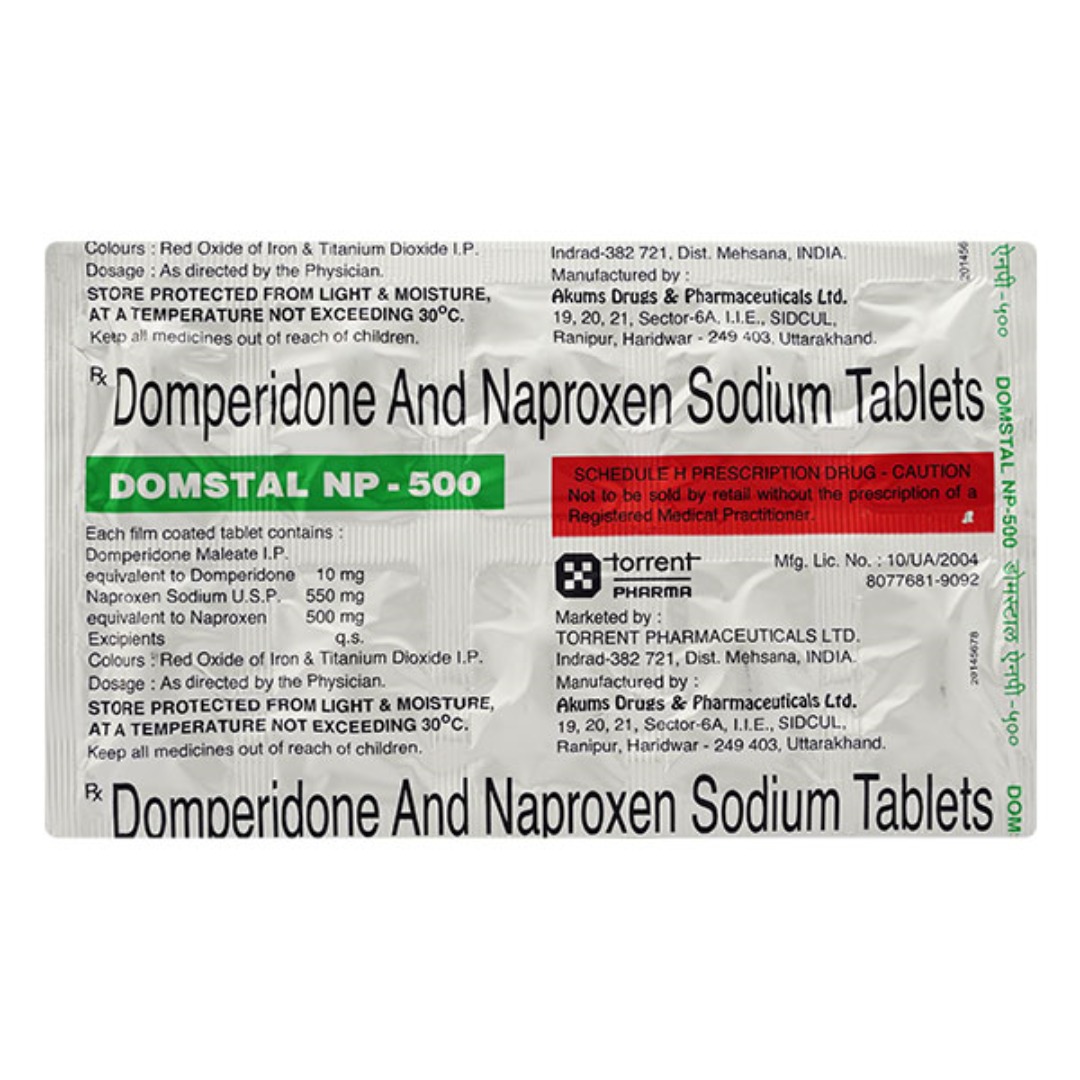 Domstal NP 500mg/10mg Tablet - Uses, Price, Substitute, Side Effects and Benefits