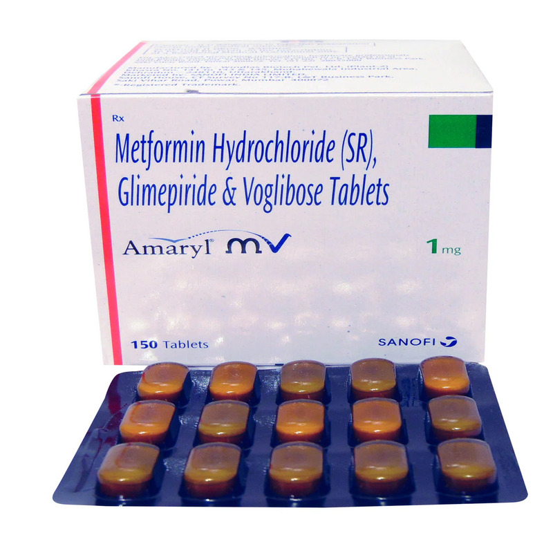 Amaryl MV 1mg Tablet SR - Uses, Price, Substitute, Side Effects and ...