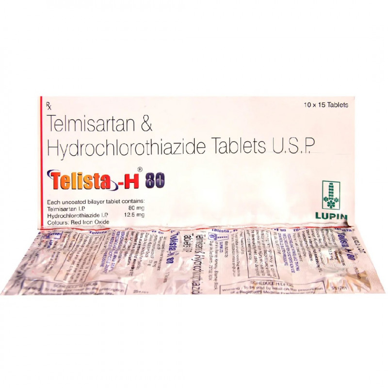 Telista-H 80 Tablet - Uses, Price, Substitute, Side Effects and Benefits