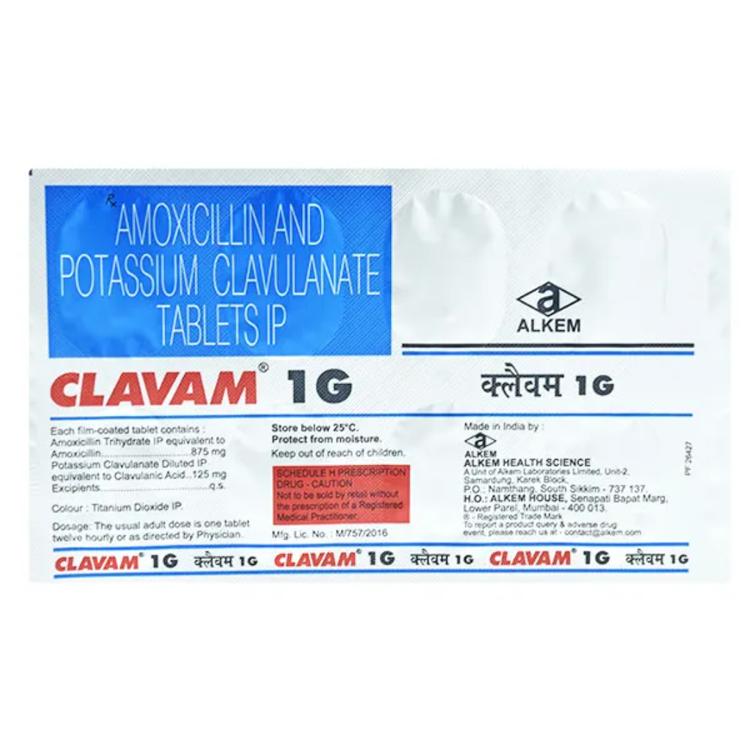 Clavam 1g Tablet - Uses, Price, Substitute, Side Effects and Benefits