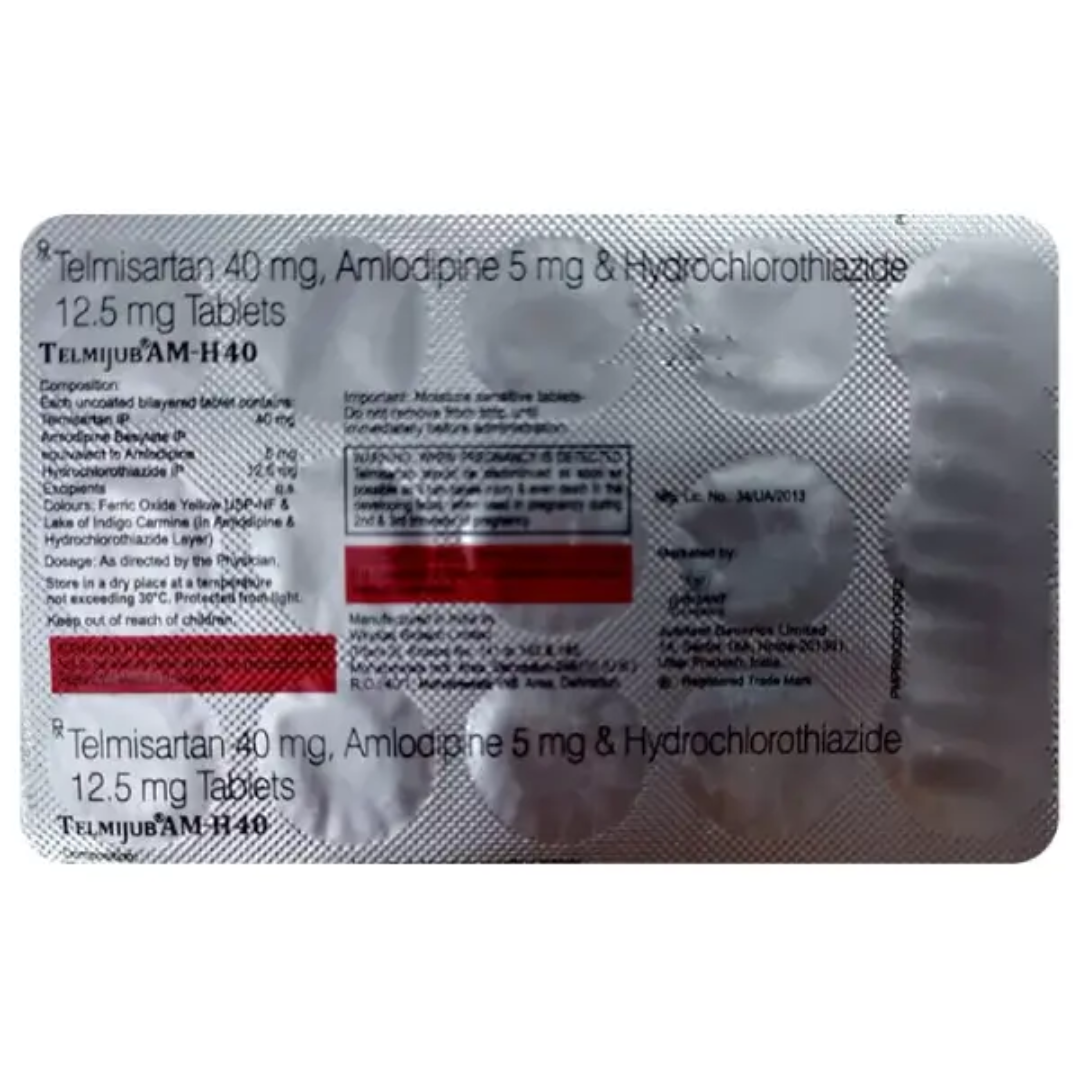 Telmijub AM-H 40 Tablet - Uses, Price, Substitute, Side Effects and ...