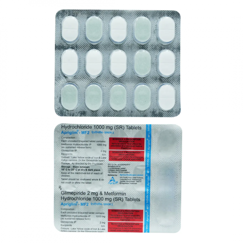Apriglim-MF 2 Tablet PR - Uses, Price, Substitute, Side Effects and ...