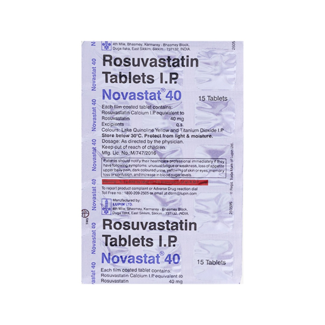 Novastat 40 Tablet - Uses, Price, Substitute, Side Effects and Benefits