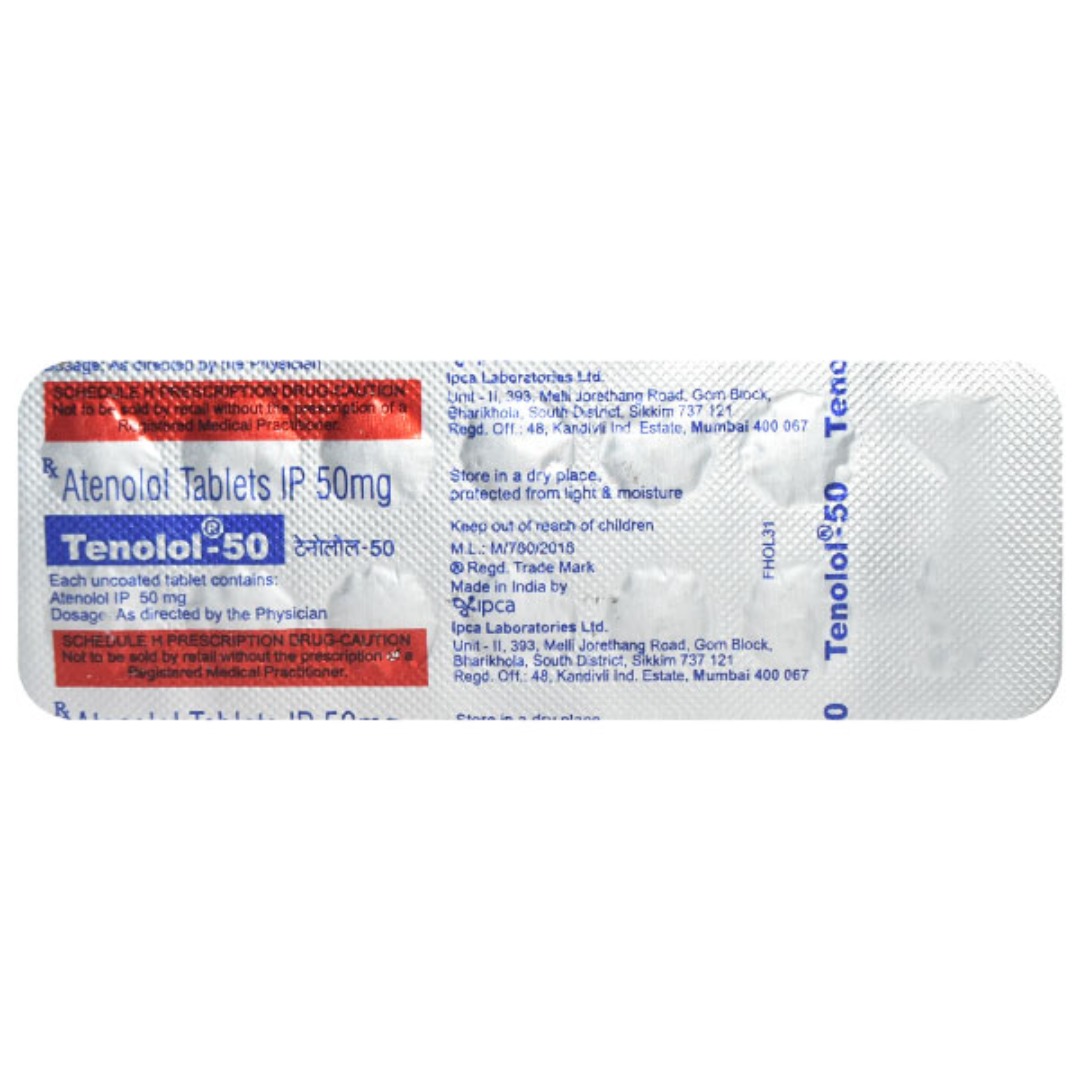 Tenolol 50 Tablet - Uses, Price, Substitute, Side Effects and Benefits