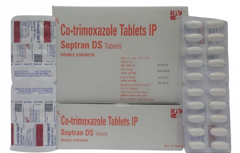 Septran DS 800mg/160mg Tablet - Uses, Price, Substitute, Side Effects ...