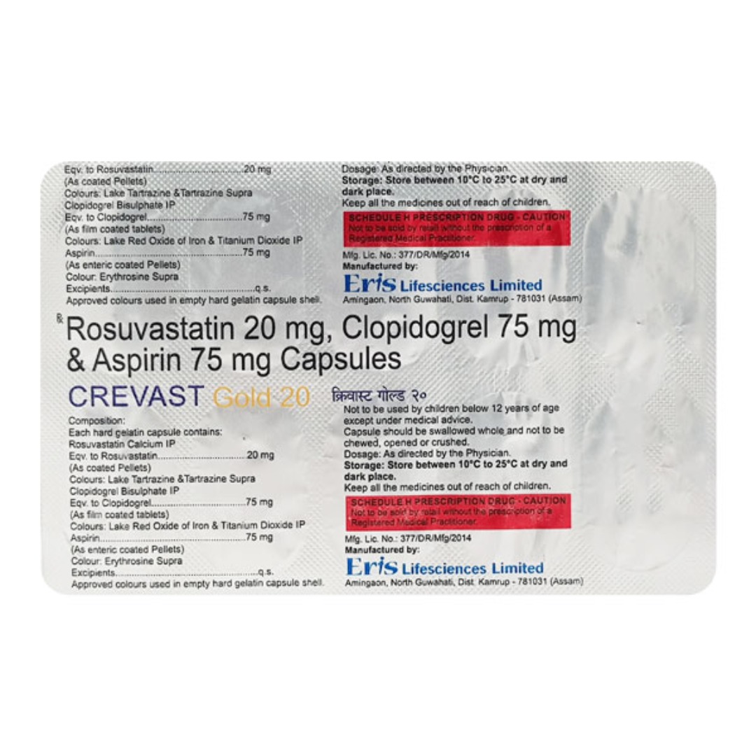 Crevast Gold 20 Capsule - Uses, Price, Substitute, Side Effects and ...