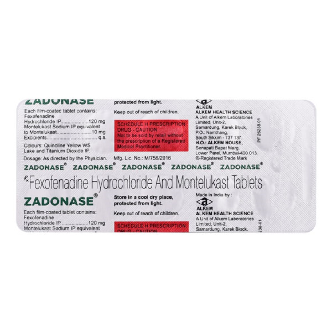 Zadonase Tablet - Uses, Price, Substitute, Side Effects and Benefits