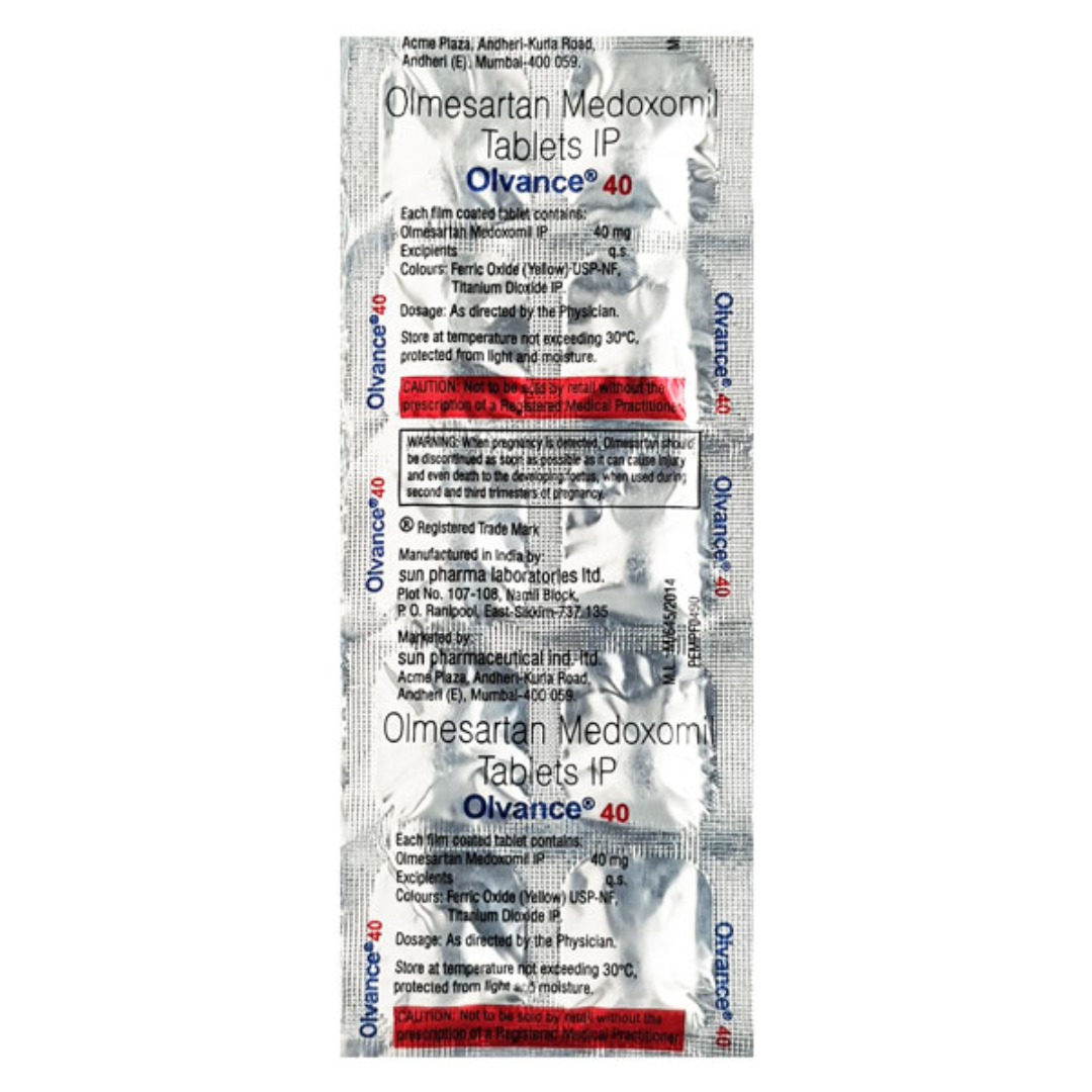 Olvance 40 Tablet - Uses, Price, Substitute, Side Effects and Benefits