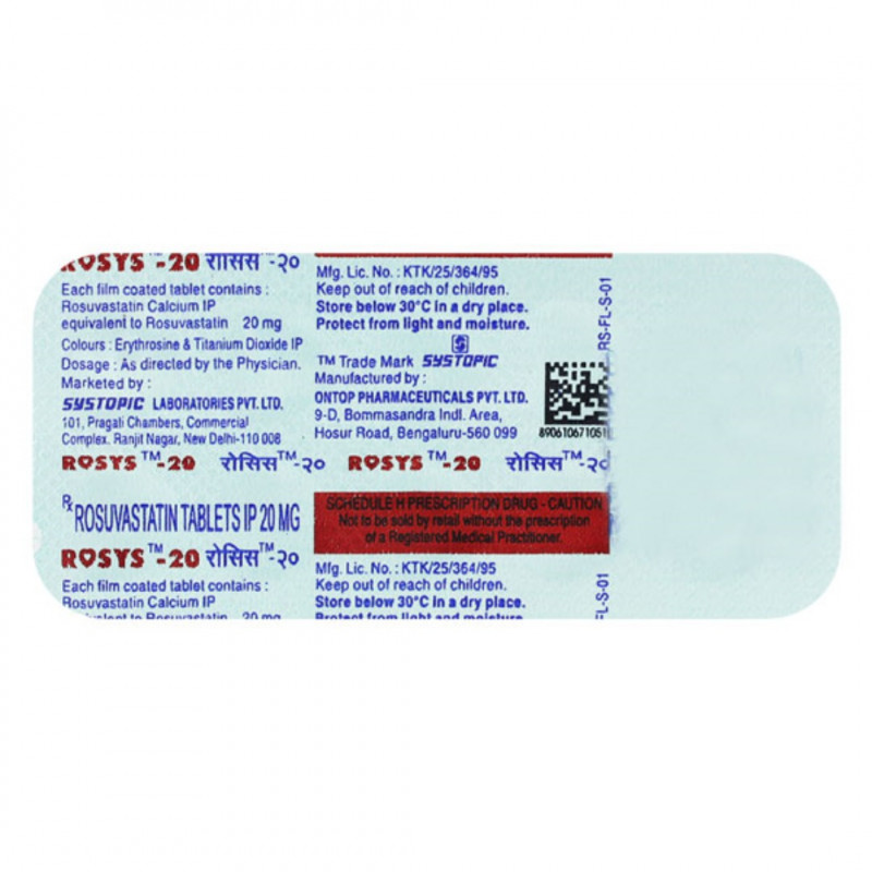Rosys 20mg Tablet - Uses, Price, Substitute, Side Effects and Benefits