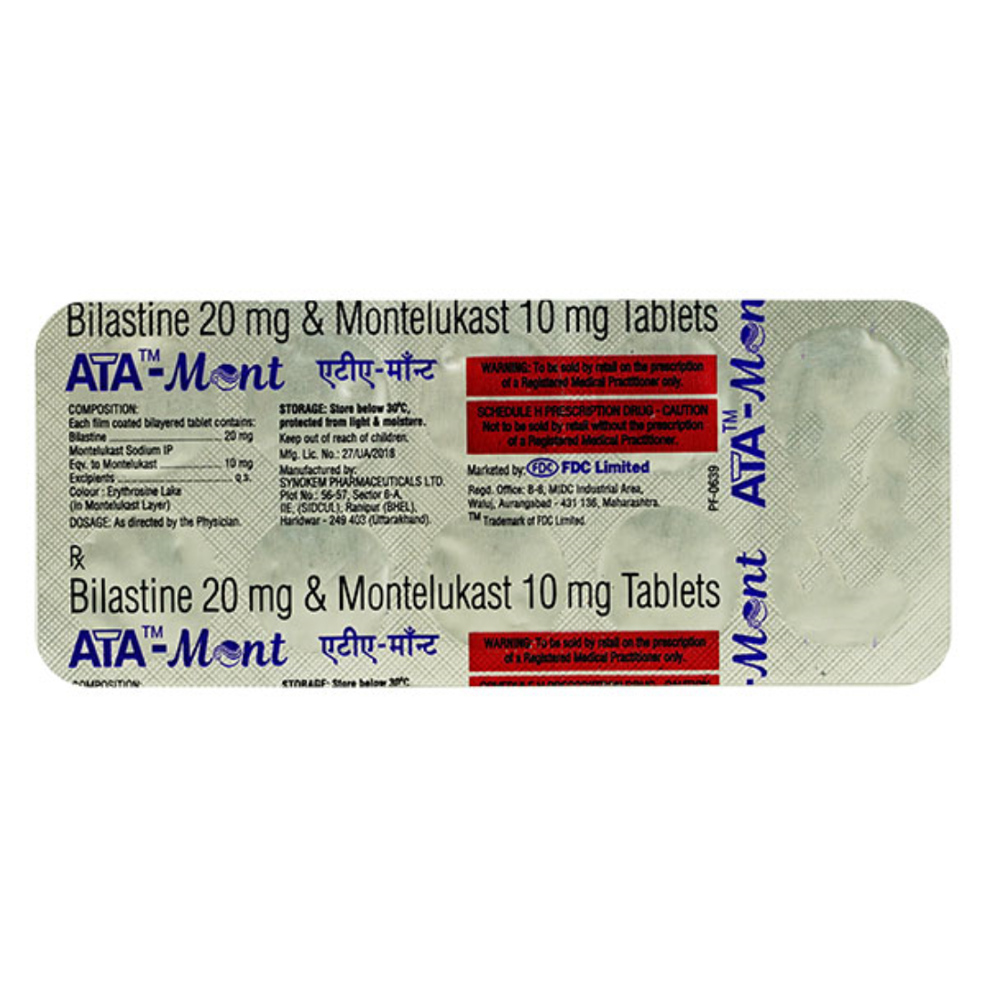 Ata Mont 20mg/10mg Tablet - Uses, Price, Substitute, Side Effects and ...
