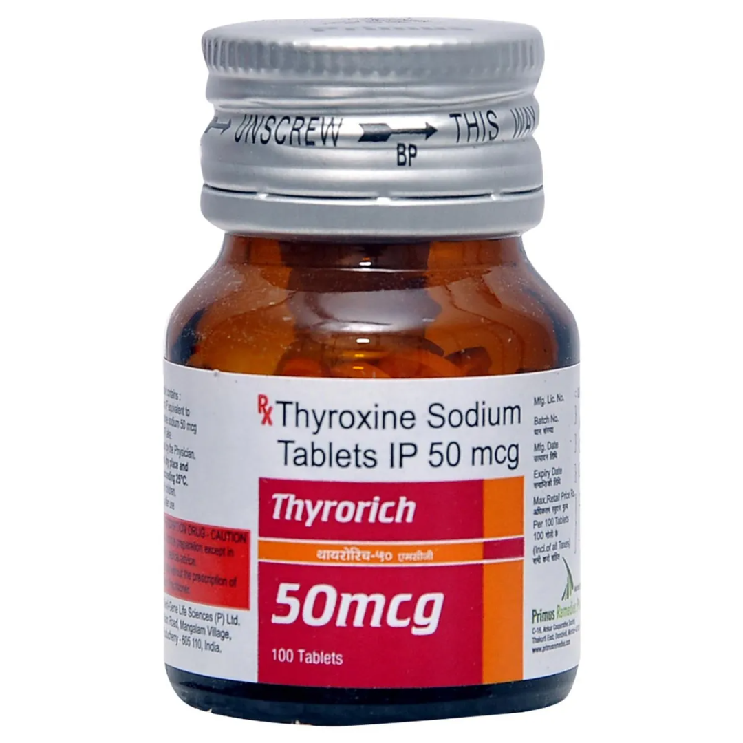Thyrorich 50mcg Tablet - Uses, Price, Substitute, Side Effects and Benefits