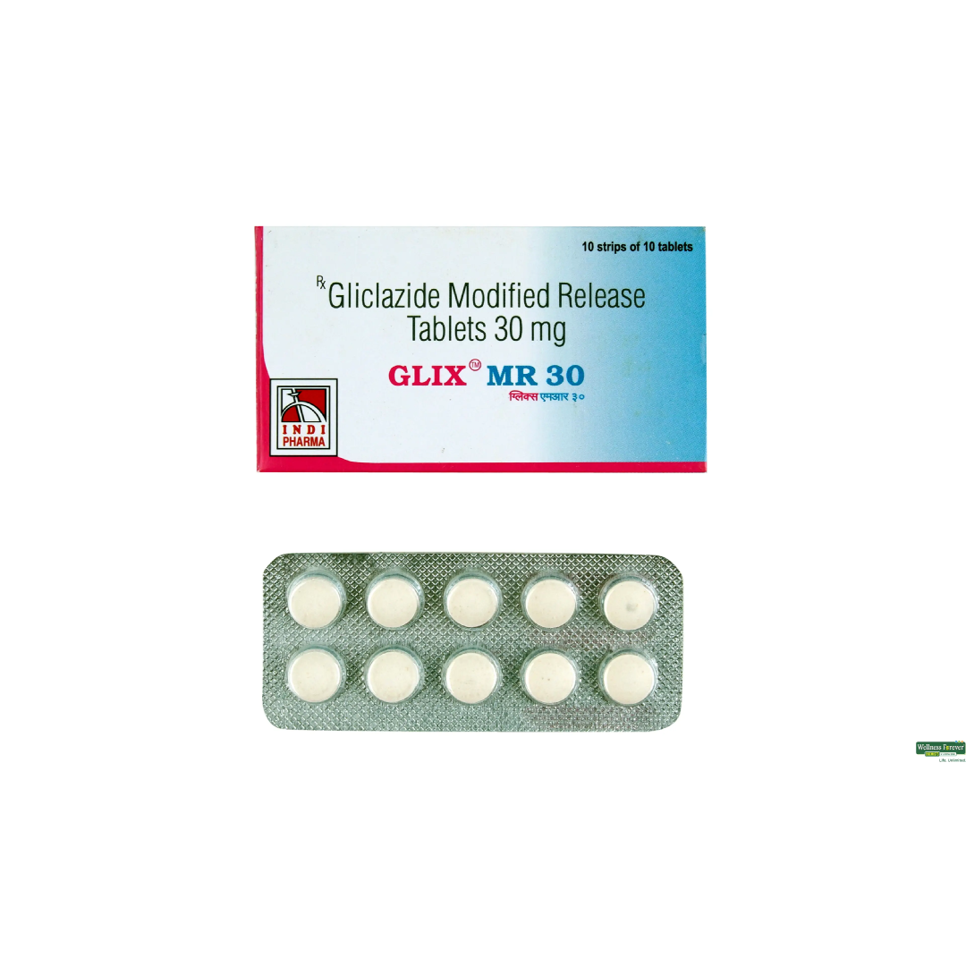 Glix MR 30 Tablet - Uses, Price, Substitute, Side Effects and Benefits