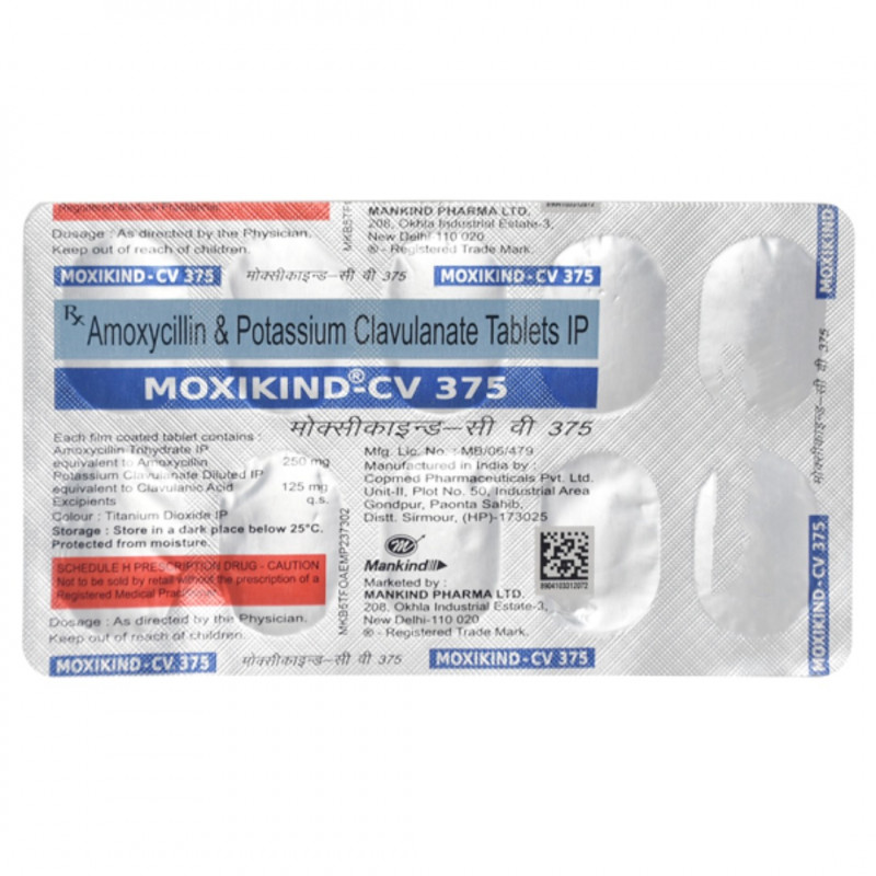 Moxikind-CV 375 Tablet - Uses, Price, Substitute, Side Effects and Benefits