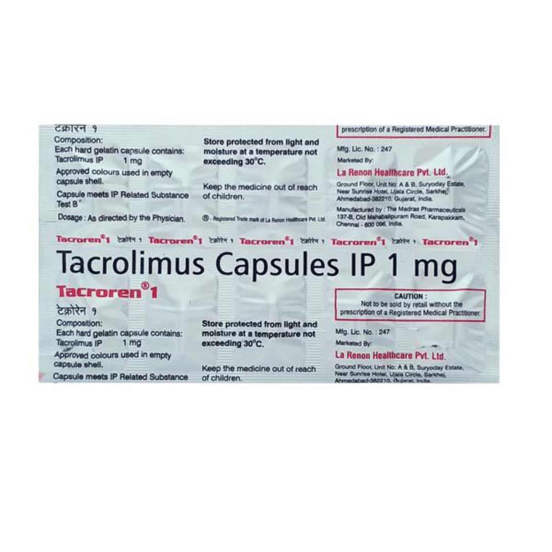 Tacroren 1 Capsule - Uses, Price, Substitute, Side Effects and Benefits