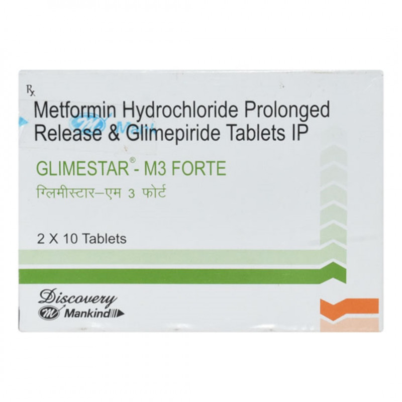 Glimestar-M3 Forte Tablet PR - Uses, Price, Substitute, Side Effects ...
