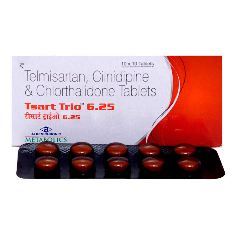 Tsart Trio 6.25 Tablet - Uses, Price, Substitute, Side Effects and Benefits