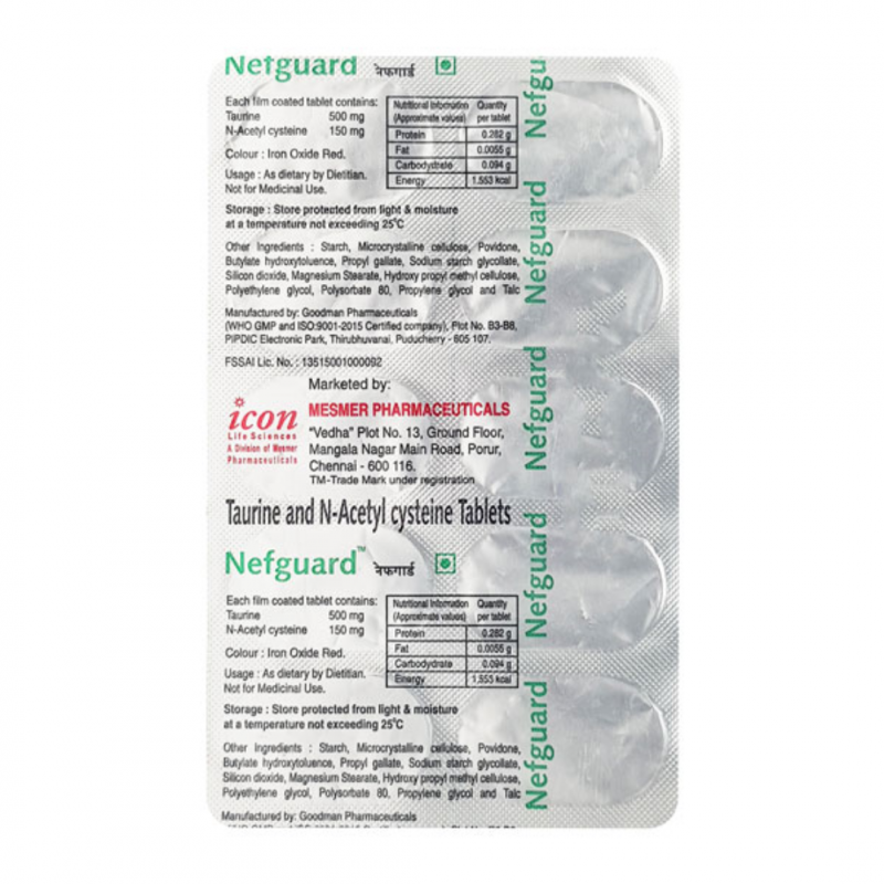 Nefguard 500mg/150mg Tablet - Uses, Price, Substitute, Side Effects and ...