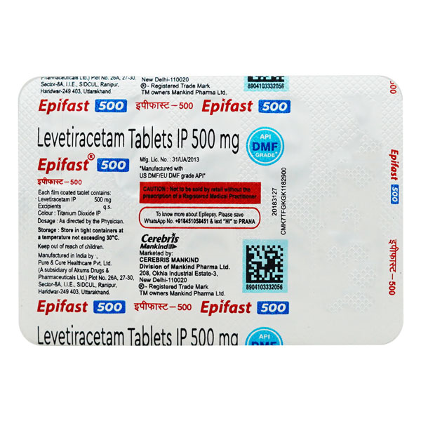 Epifast 500mg Tablet - Uses, Price, Substitute, Side Effects and Benefits