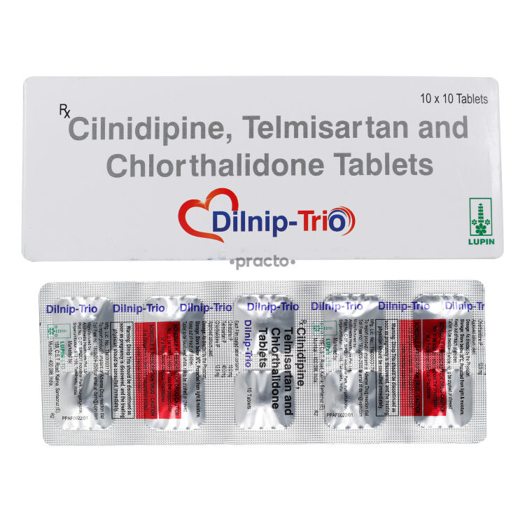 Dilnip-Trio Tablet - Uses, Price, Substitute, Side Effects and Benefits