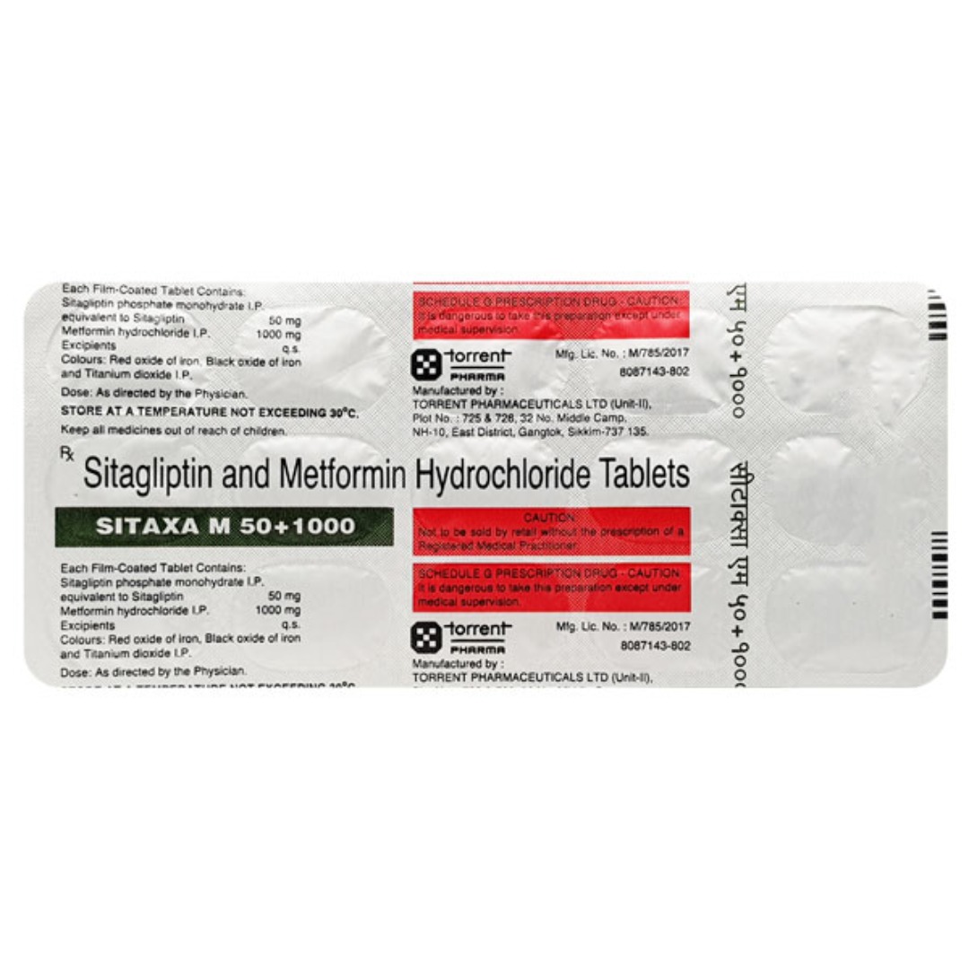 Sitaxa M 50/1000 Tablet - Uses, Price, Substitute, Side Effects and ...