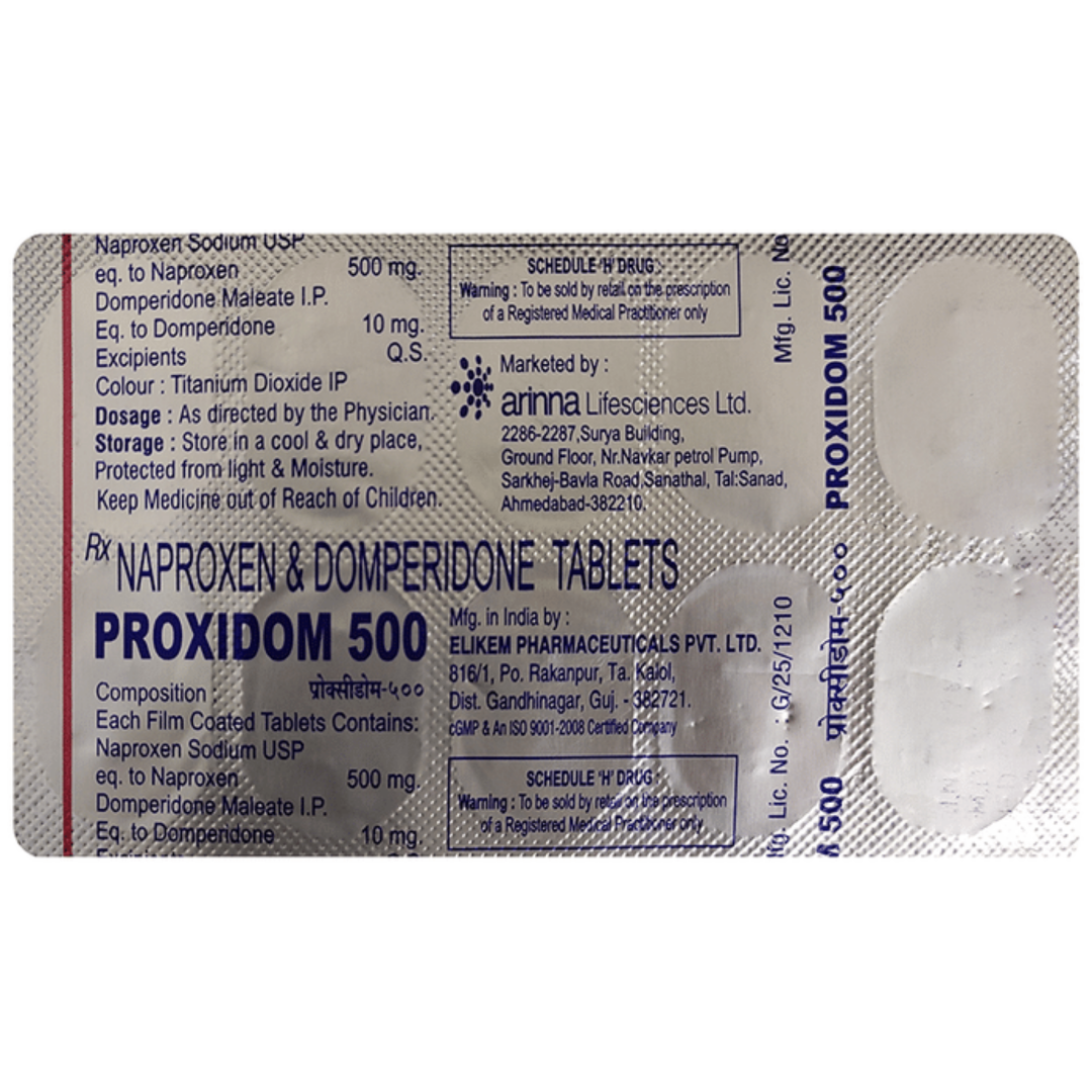 Proxidom 500 Tablet - Uses, Price, Substitute, Side Effects and Benefits