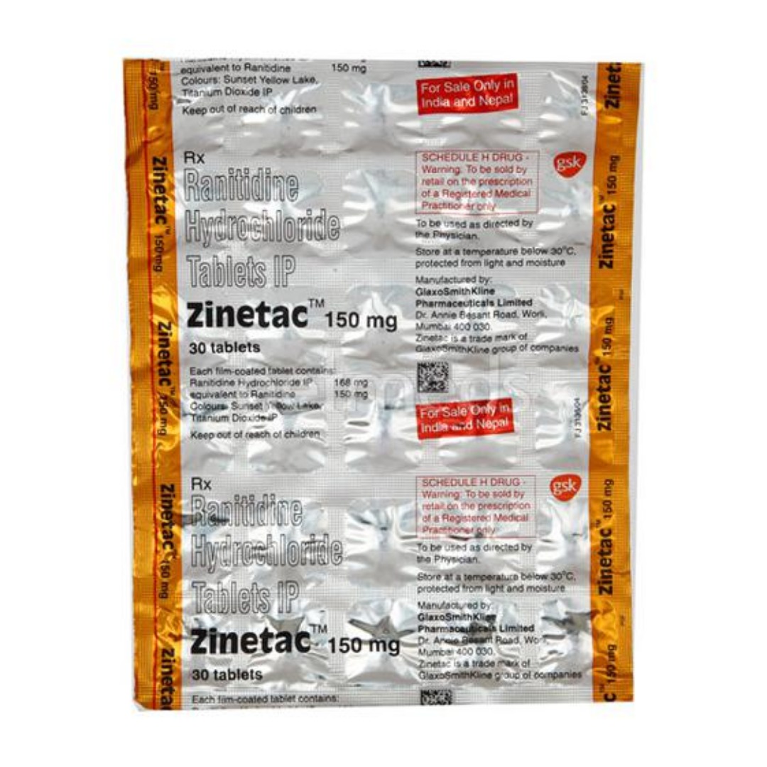 Zinetac 150mg Tablet - Uses, Price, Substitute, Side Effects and Benefits