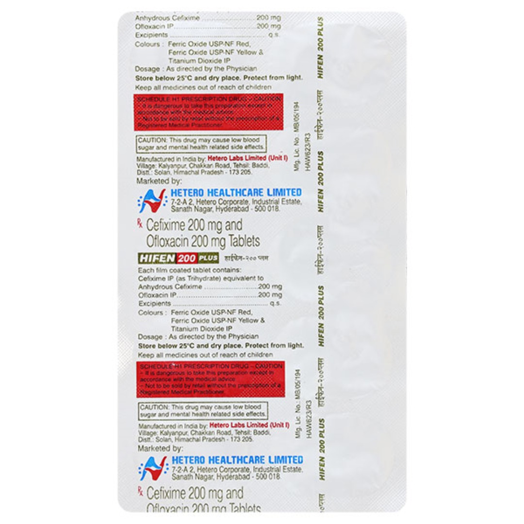 Hifen Plus 200 mg/200 mg Tablet - Uses, Price, Substitute, Side Effects ...