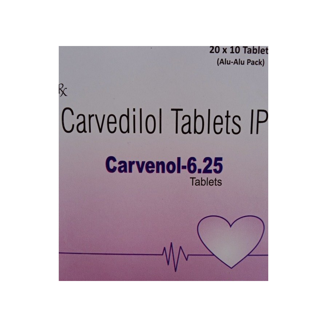 Carvenol 6.25mg Tablet - Uses, Price, Substitute, Side Effects and Benefits