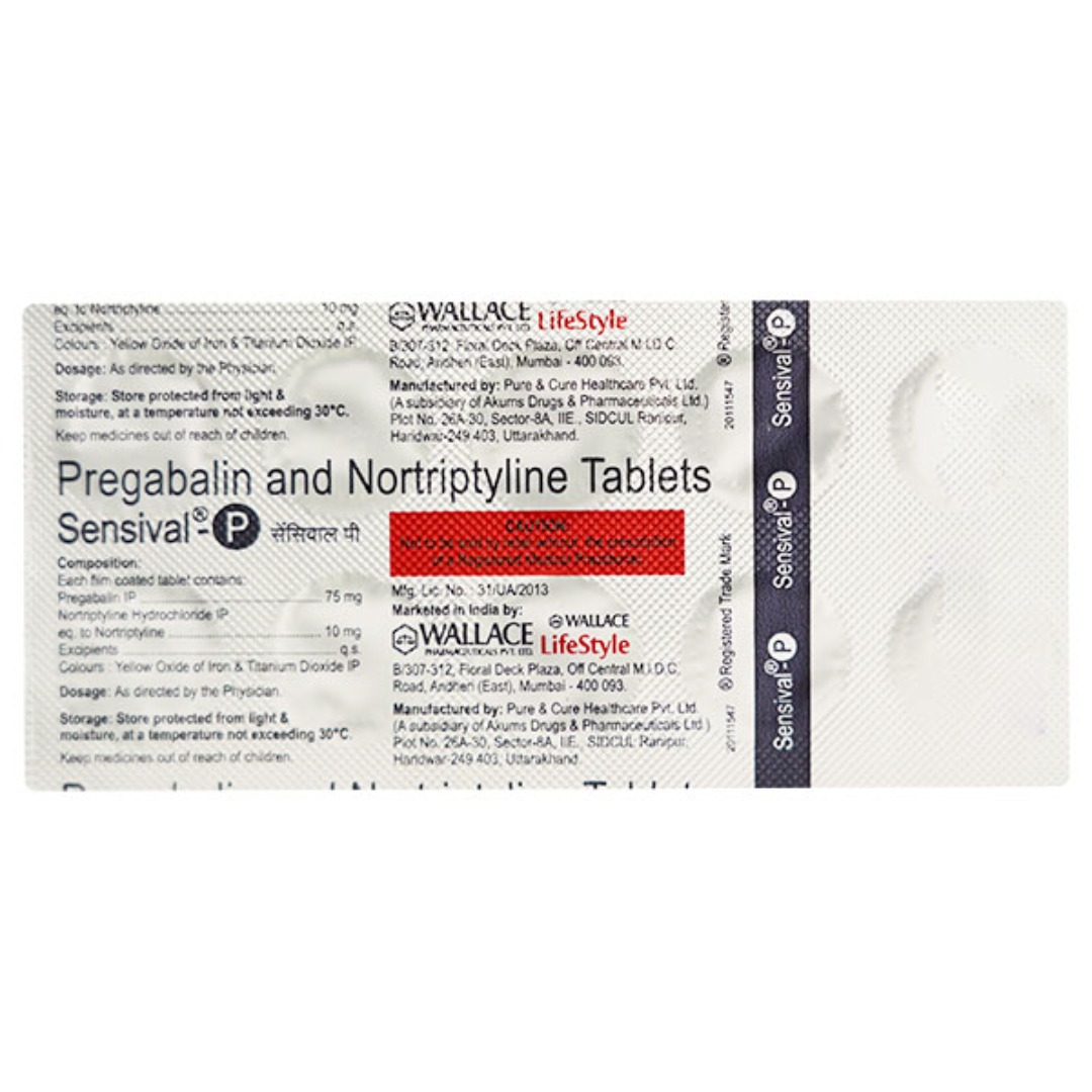 Sensival P 75mg/10mg Tablet - Uses, Price, Substitute, Side Effects and ...