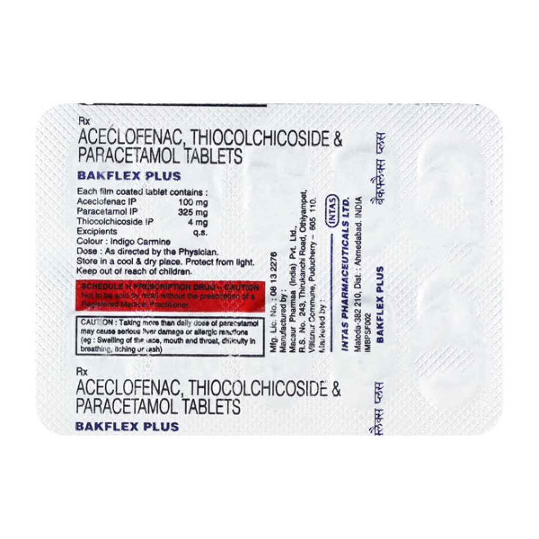 Bakflex Plus Tablet - Uses, Price, Substitute, Side Effects and Benefits
