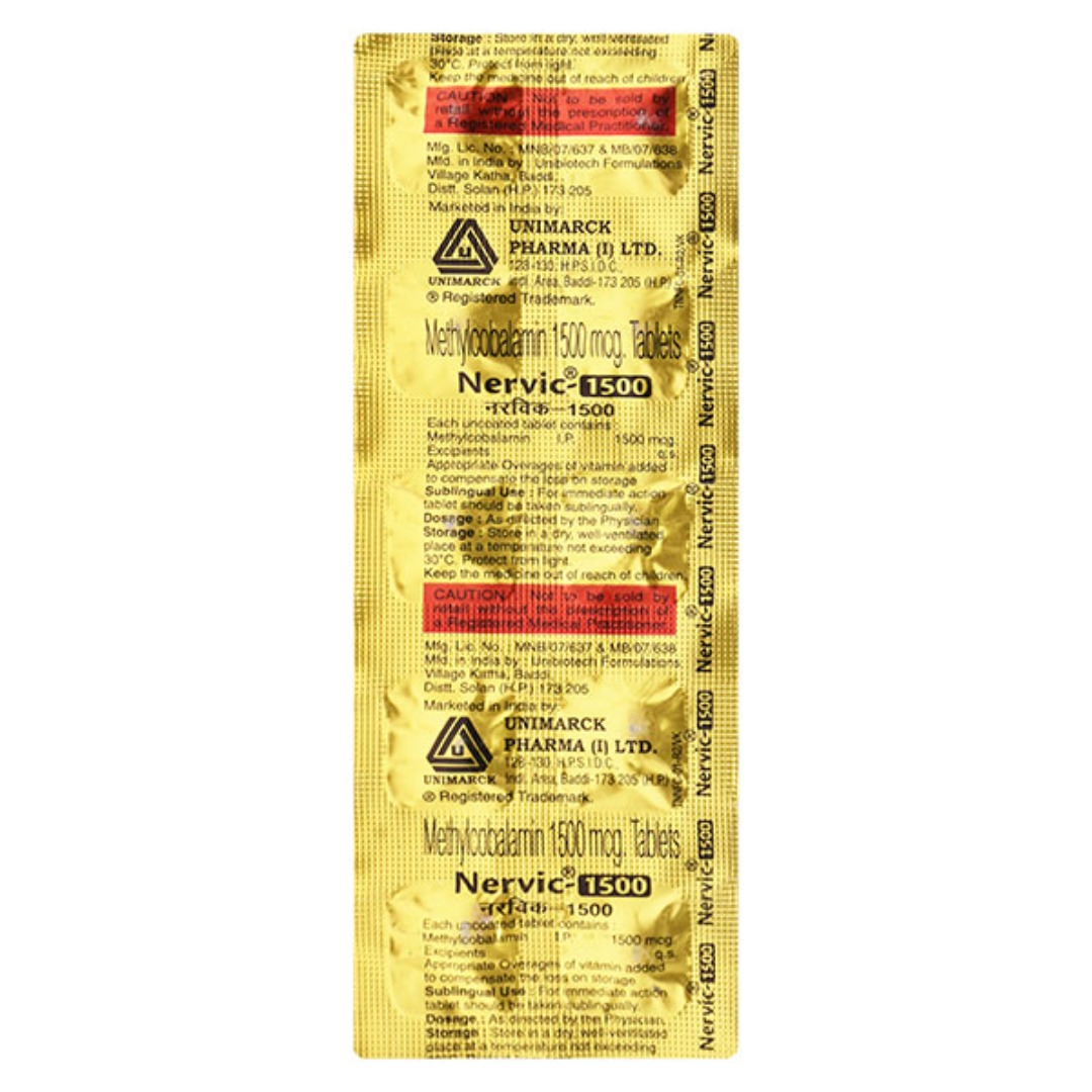Nervic 1500 Tablet - Uses, Price, Substitute, Side Effects and Benefits