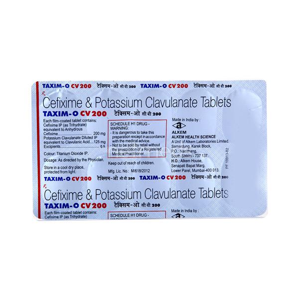 Taxim-O CV 200 Tablet - Uses, Price, Substitute, Side Effects and Benefits