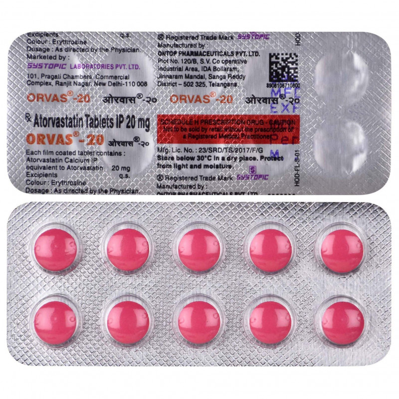 Orvas 20 Tablet - Uses, Price, Substitute, Side Effects and Benefits