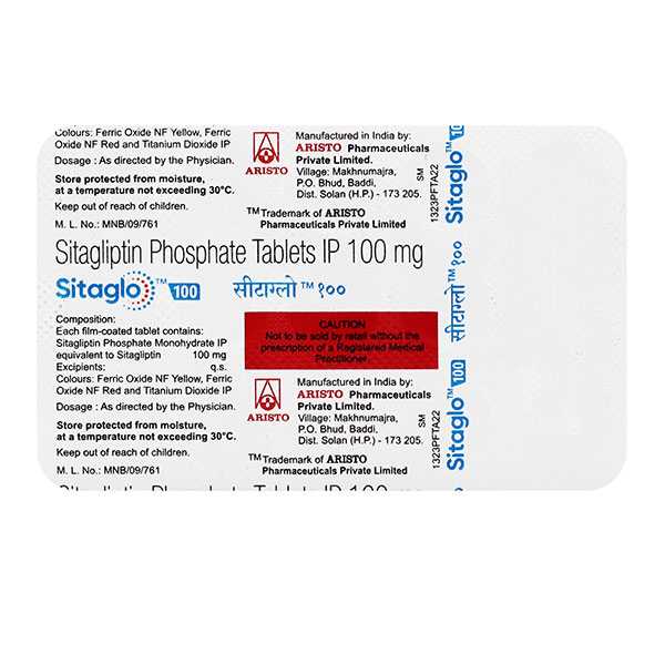 Sitaglo 100 Tablet - Uses, Price, Substitute, Side Effects and Benefits