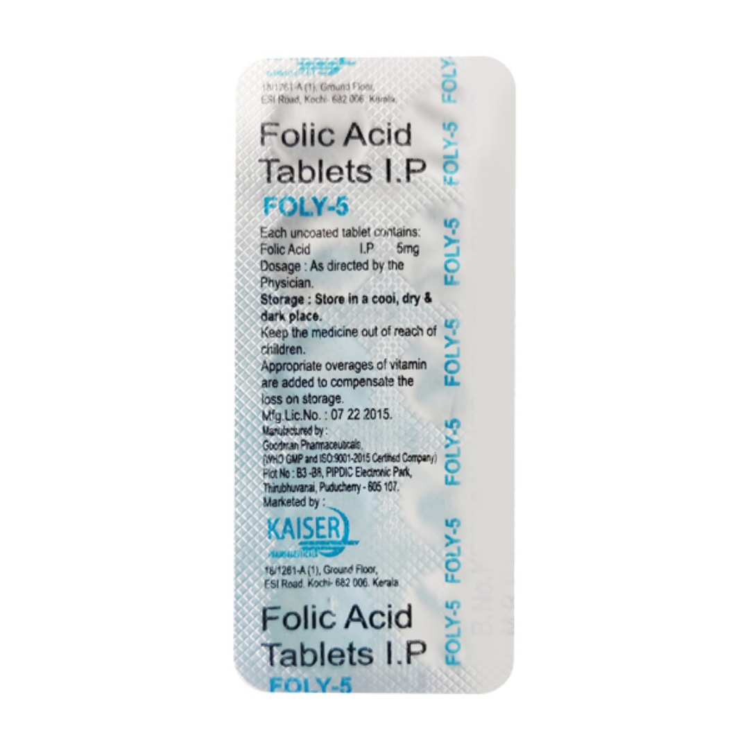 Foly 5mg Tablet - Uses, Price, Substitute, Side Effects and Benefits